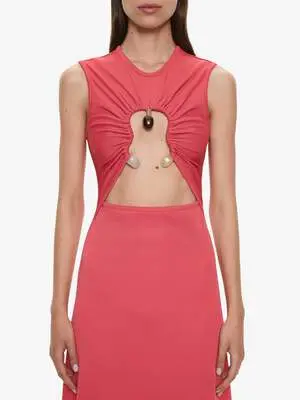 Christopher Esber Hiero Crystal Disconnect Tank Dress - Pink