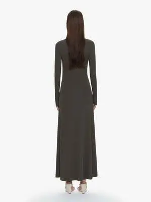 Christopher Esber Droplet Crystal Loophole Long Sleeve Dress