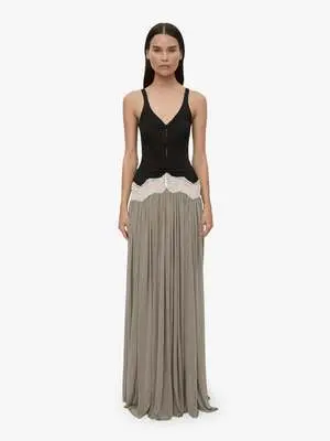 Christopher Esber Open Twist Verner Lace Tank Dress - Grey