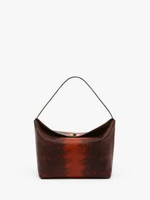 Christopher Esber CHRISTOPHER ESBER Turnlock Lizard Shoulder Bag Lizard Brown