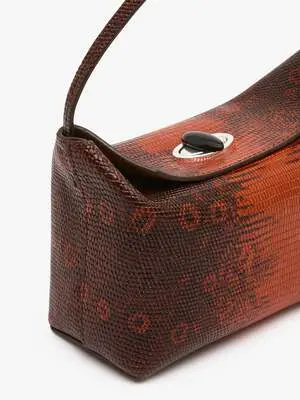 Christopher Esber Turnlock Lizard Mini Bag - Lizard Brown