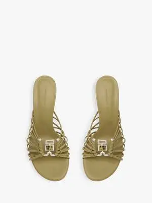 Christopher Esber Bezel Quartz Caged Stiletto Heeled Mules
