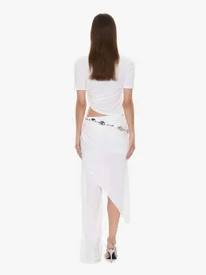 Christopher Esber Crystal Cable Chain Draped Skirt Trouser
