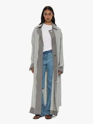 Christopher Esber Retract Tailored Duster Coat In Viscose Herringbone
