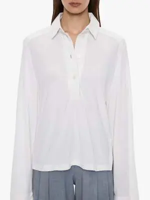 Christopher Esber Deconstructed Long Sleeve Polo - White