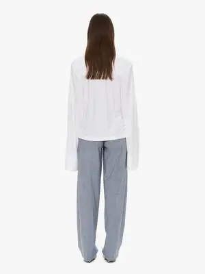 Christopher Esber Deconstructed Long Sleeve Polo - White