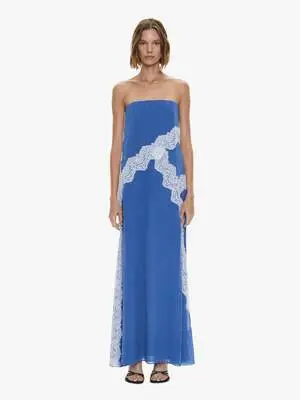 Christopher Esber Verve Lace Strapless Maxi Dress