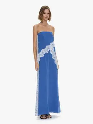 Christopher Esber Verve Lace Strapless Maxi Dress