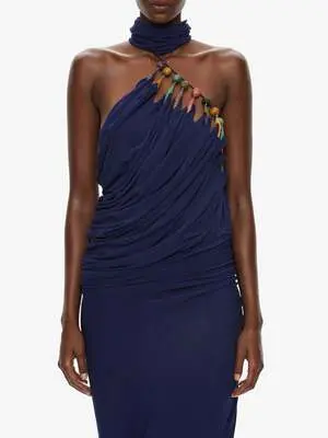 Christopher Esber Tropique Droplet Halter Dress