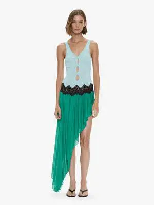 Christopher Esber Open Twist Swept Tank Dress - Green