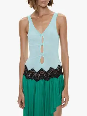 Christopher Esber Open Twist Swept Tank Dress