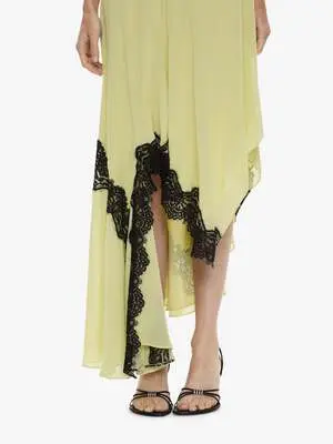 Christopher Esber Cutaway Lace Gathered Tank Dress