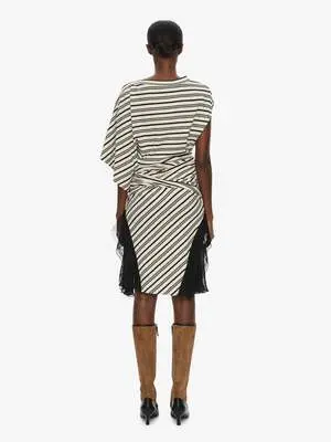 Christopher Esber Striped Jersey Panelled Tee Dress