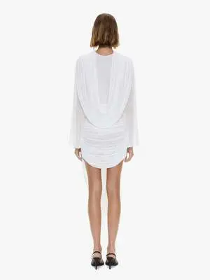 Christopher Esber Ripple Drape Long Sleeve Mini Dress