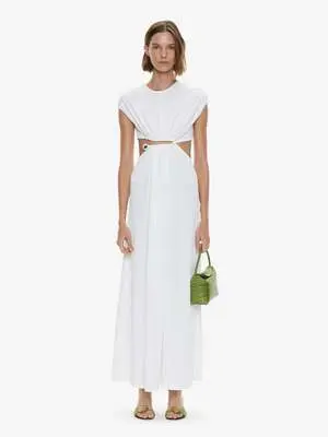 Christopher Esber Droplet Crystal Clasp Tank Dress - White
