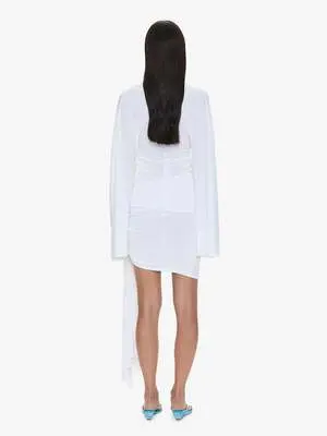 Christopher Esber Salacia Ruched Long Sleeve Top - White
