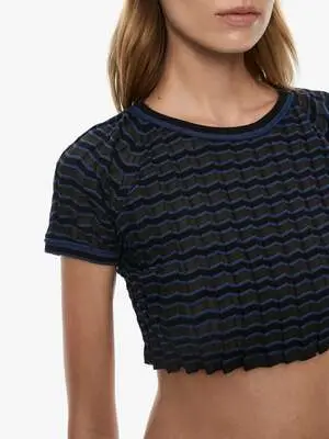Christopher Esber Verano Striped Cropped Tee