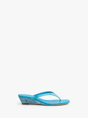 Christopher Esber Scala Wedge Flip Flops - Sea