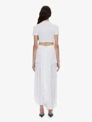 Christopher Esber Droplet Crystal Pendant Ruched Tee