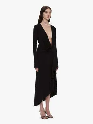 Christopher Esber Spire Cascade Long Sleeve Dress