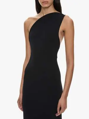 Christopher Esber Concave Wired One-shoulder Maxi Dress - Black