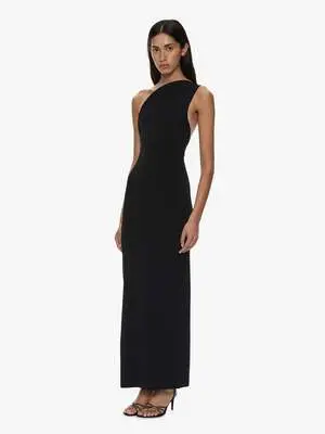 Christopher Esber Concave Wired One-shoulder Maxi Dress - Black