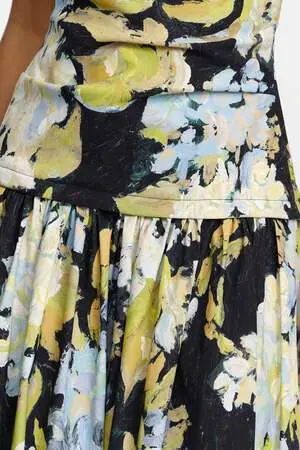 Acler Benetti Maxi Dress Abstract Floral