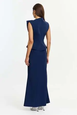 Acler Burbank Sculpted Top - Sapphire