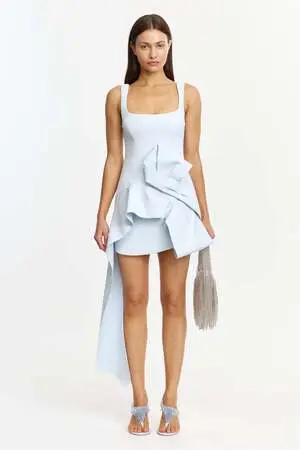 Acler Burbank Mini Dress - Powder Blue