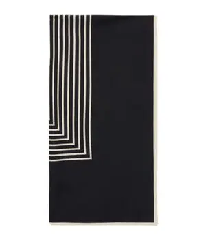 TOTEME Monogram Silk Scarf - Black