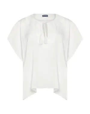 Vilebrequin Viscose Top With Lace-up Neckline And Tassels