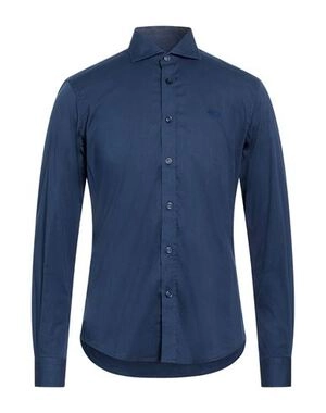 HARMONT & BLAINE Shirt Size Cotton, Elastane - Navy