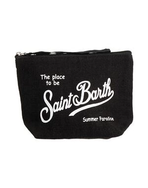 MC2 SAINT BARTH Woman Handbag Navy Size - Linen, Cotton Black