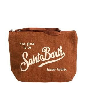 MC2 SAINT BARTH Woman Handbag Navy Size - Linen, Cotton Brown