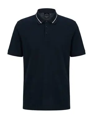 Armani Exchange Polo Shirt Size Cotton, Elastane - Blue