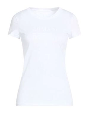 Armani Exchange Cotton Crewneck T-shirt With Appliqué Logo - White