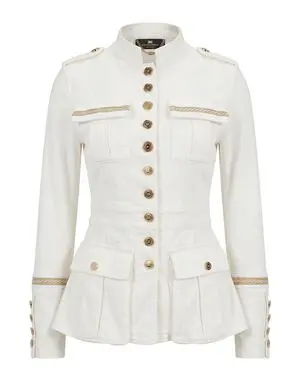 Elisabetta Franchi Jacket Size Cotton, Elastane