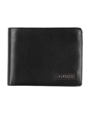 Guess Man Wallet Black Size - Leather Black