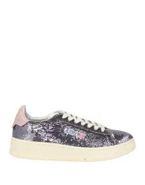 AUTRY Sequined Leather And Textile Low-top Sneakers