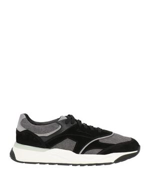 Santoni Sneakers Size Leather, Textile Fibers - Black