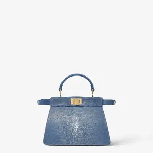 Fendi Peekaboo Iseeu Petite Light Indigo Stingray Bag - One-color