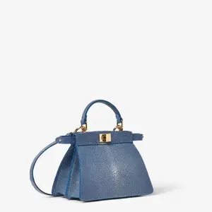 Fendi Peekaboo Iseeu Petite Light Indigo Stingray Bag