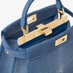 Fendi Peekaboo Iseeu Petite Light Indigo Stingray Bag