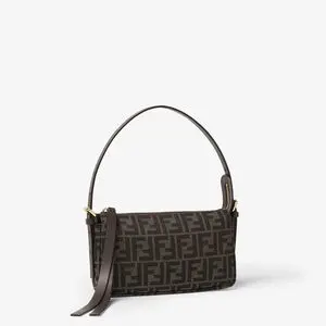 Fendi Zucca Jacquard Zipper Top Bag
