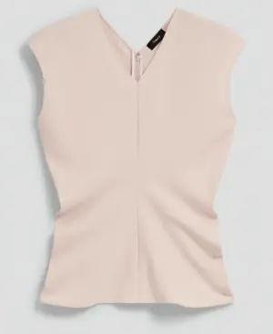 Theory Draped V-neck Top - Pink