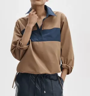 Rag & Bone Taffeta Rugby Shirt - Camel