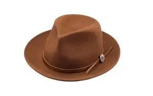 JAMIE SLYE HATS + ACCESSORIES Buddy Wool Fedora Hat Cognac - Brown