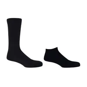 PEPER HAROW - MADE IN ENGLAND Classic Luxury Crew & Trainer Men’s Socks Bundle - Black