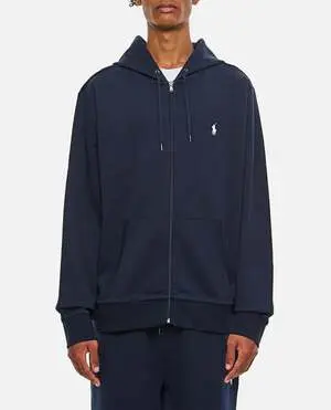 Polo Ralph Lauren Full-zip Hoodie With Embroidered Logo - Blu