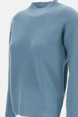 DRUMOHR Midweight Crew-neck Sweater With Mock Neck - Sky Blue